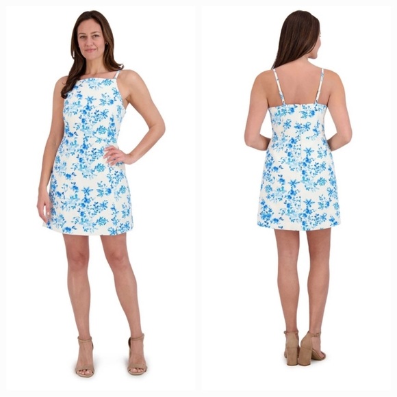 French Connection | Dresses | Nwt French Connection Blue White Floral ...
